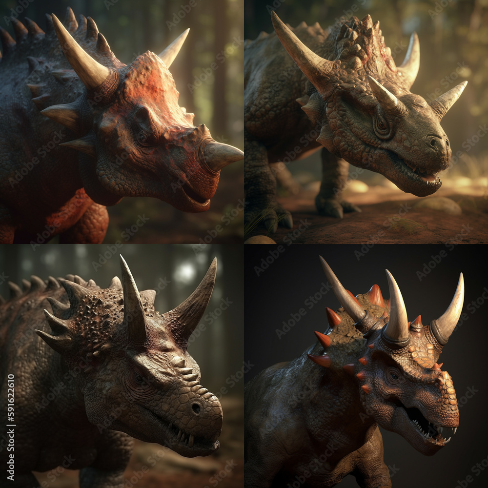 Impresionante imagen de un dinosaurio. Colores vivos y muy realista ...