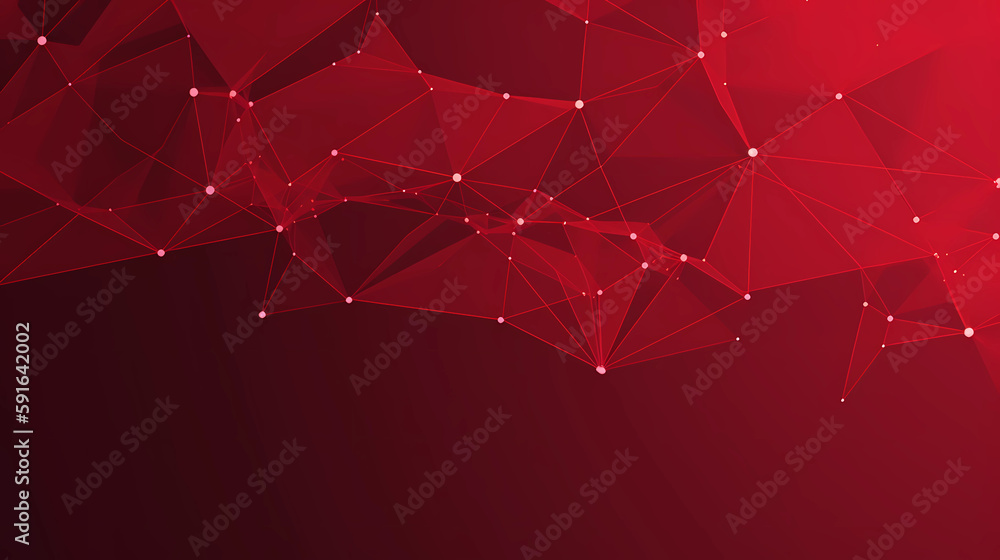 Plexus Red Background Desktop Wallpaper HD 4k Network Nodes Lines Stock ...