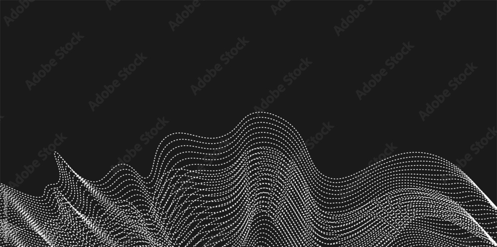 White monochrome effect digital Sound Wave equalizer, technology and ...