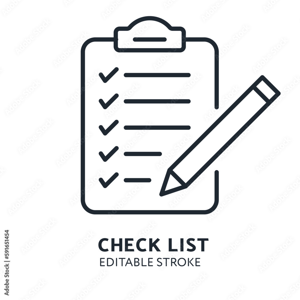 Checklist icon. clipboard with a check list vector sign. medical survey ...