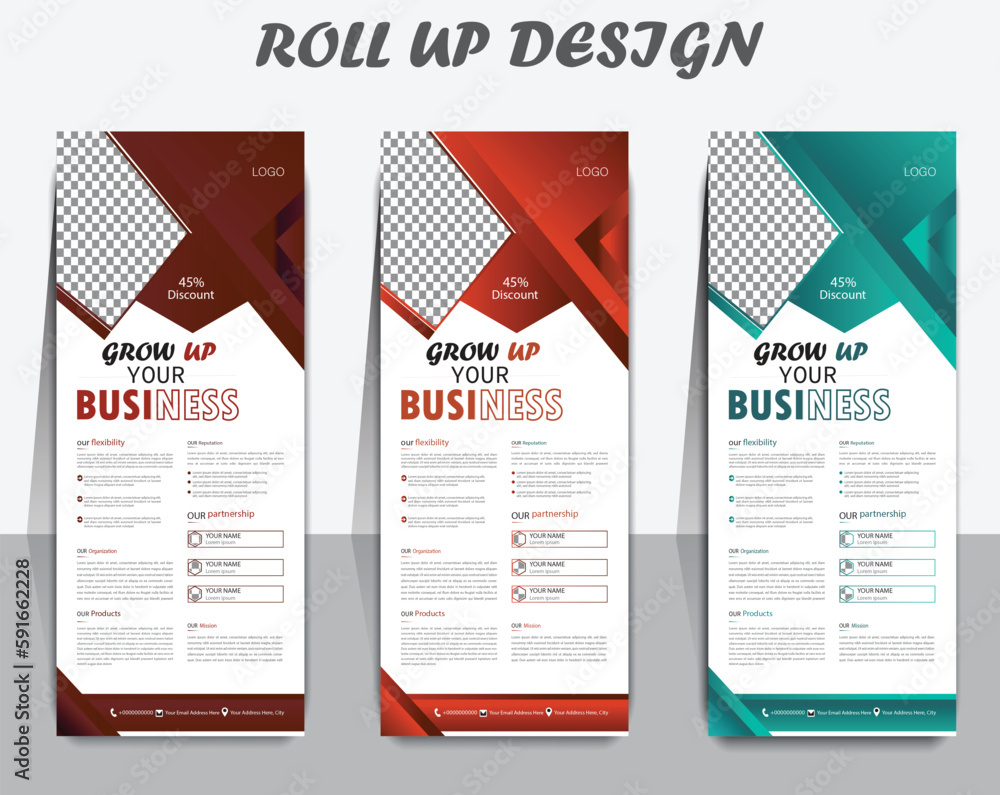 modern design template for business presentation. Roll up banner ...