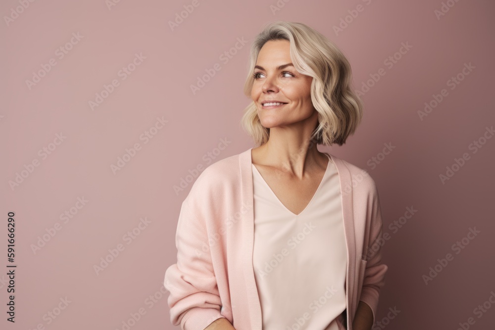 Lifestyle portrait photography of a pleased woman in her 40s wearing a ...