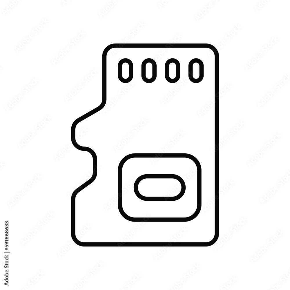 Memorycard icon. Suitable for Web Page, Mobile App, UI, UX and GUI design Stock Vector | Adobe Stock