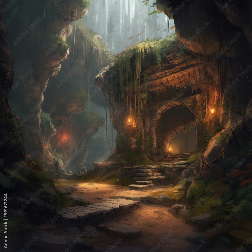 Game Art Video Games Environment Stock Illustration | Adobe Stock