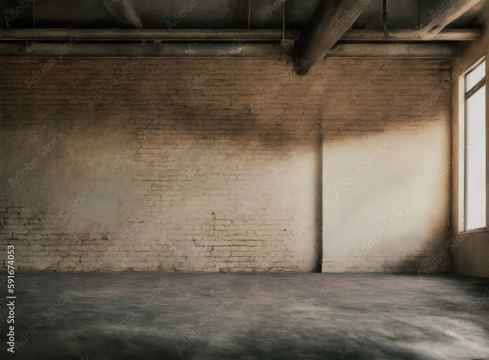 Empty warehouse wall or commercial area, industrial background Stock Illustration | Adobe Stock