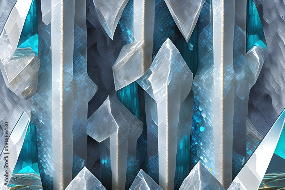 Beautiful cliff face of crystal hexagonal prisms, column joint and wild ...