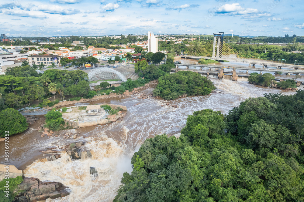 Salto, Sao Paulo/Brazil - Circa February 2023: Aerial view of Salto ...