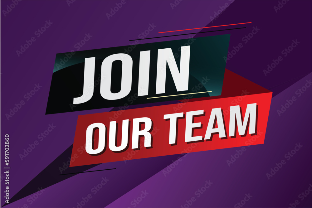 join our team word concept vector illustration with modern futuristic ...