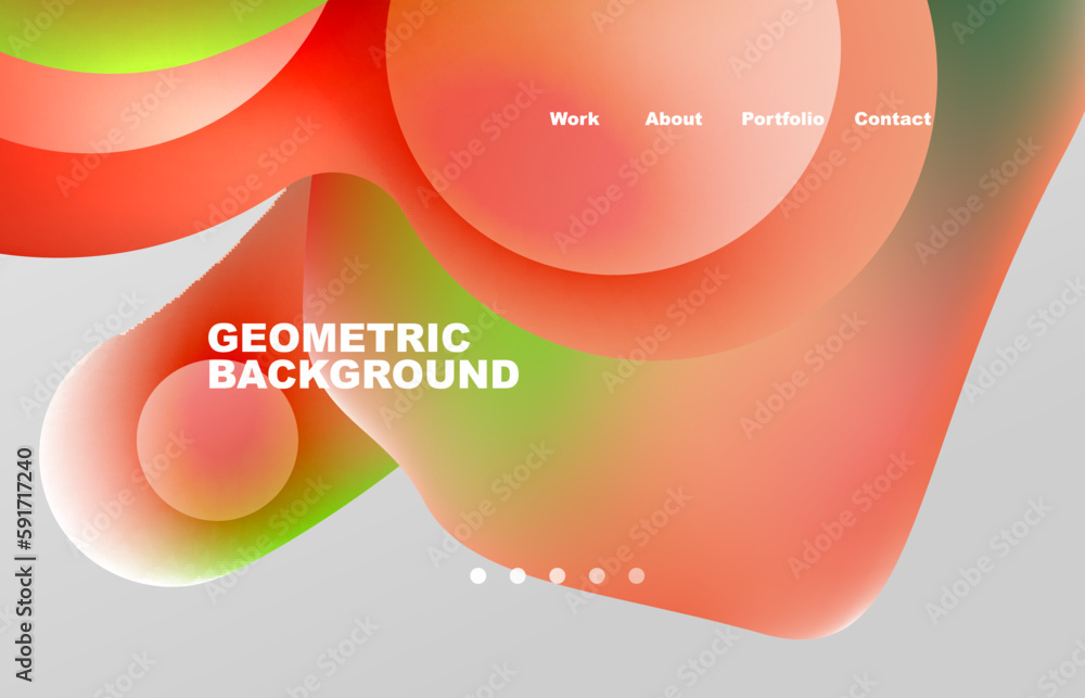Abstract liquid background for your landing page design. Web page for ...