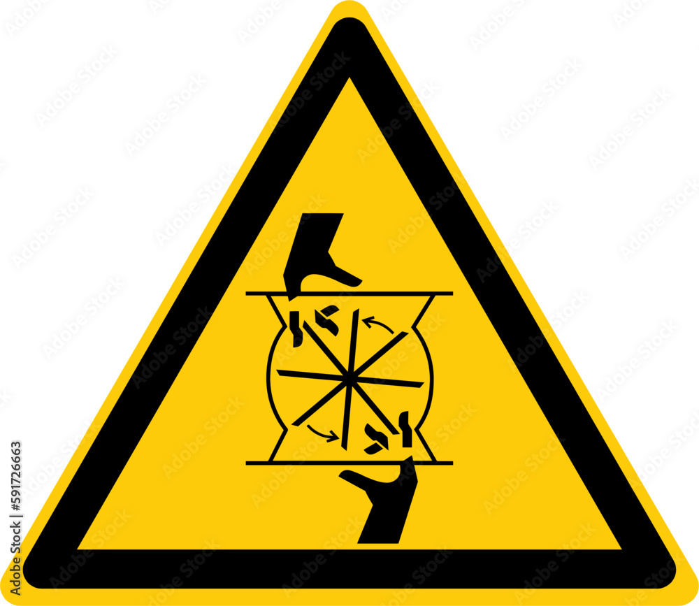 Warning Hazard Caution ISO Signs Icon Symbol Pictogram Cutting Of ...