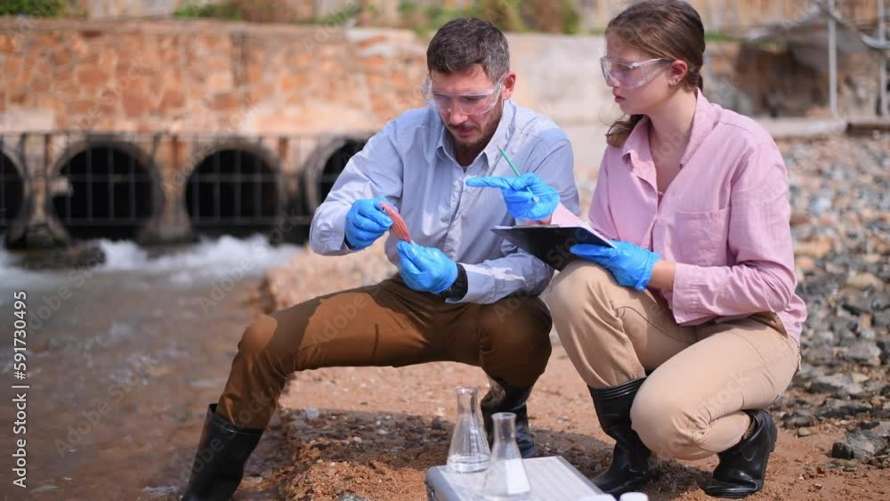 Scientist analysis professional wearing glasses and safety glove under ...