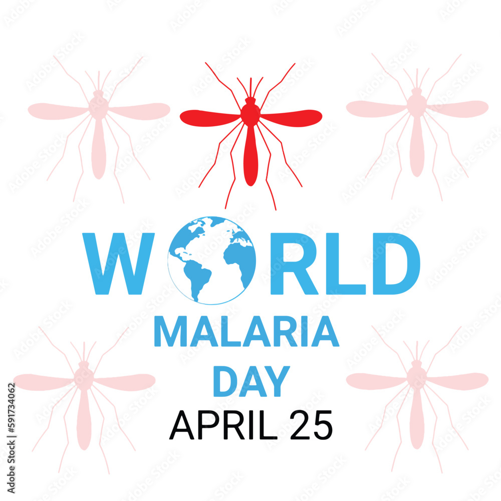 World Malaria Day. April 25. Vector illustration of a banner with a ...