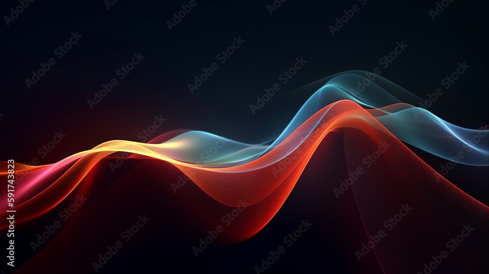 Line art illustration on light background. Motion line design. Vibrant ...