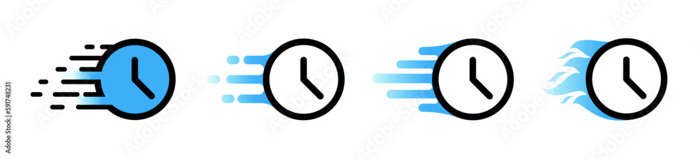 Timers icon set on transparent background. Stopwatch symbol. countdown ...