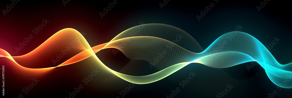 Line art illustration on light background. Motion line design. Vibrant ...