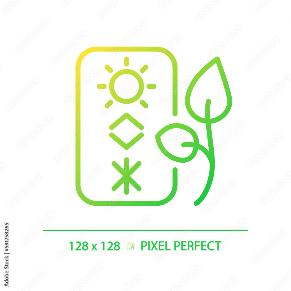 Climate condition monitoring gradient linear vector icon. Smart farming ...