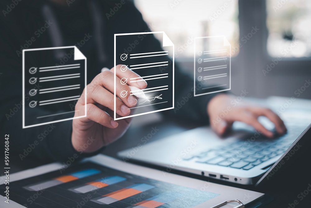 Signing electronic documents on digital documents Online and checklist ...