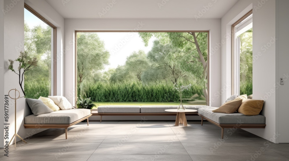 Contemporary Interior Design Background. Modern Living Room. Generative ...