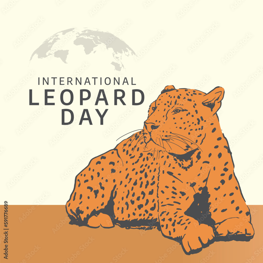 Stockvector vector graphic of international leopard day good for ...