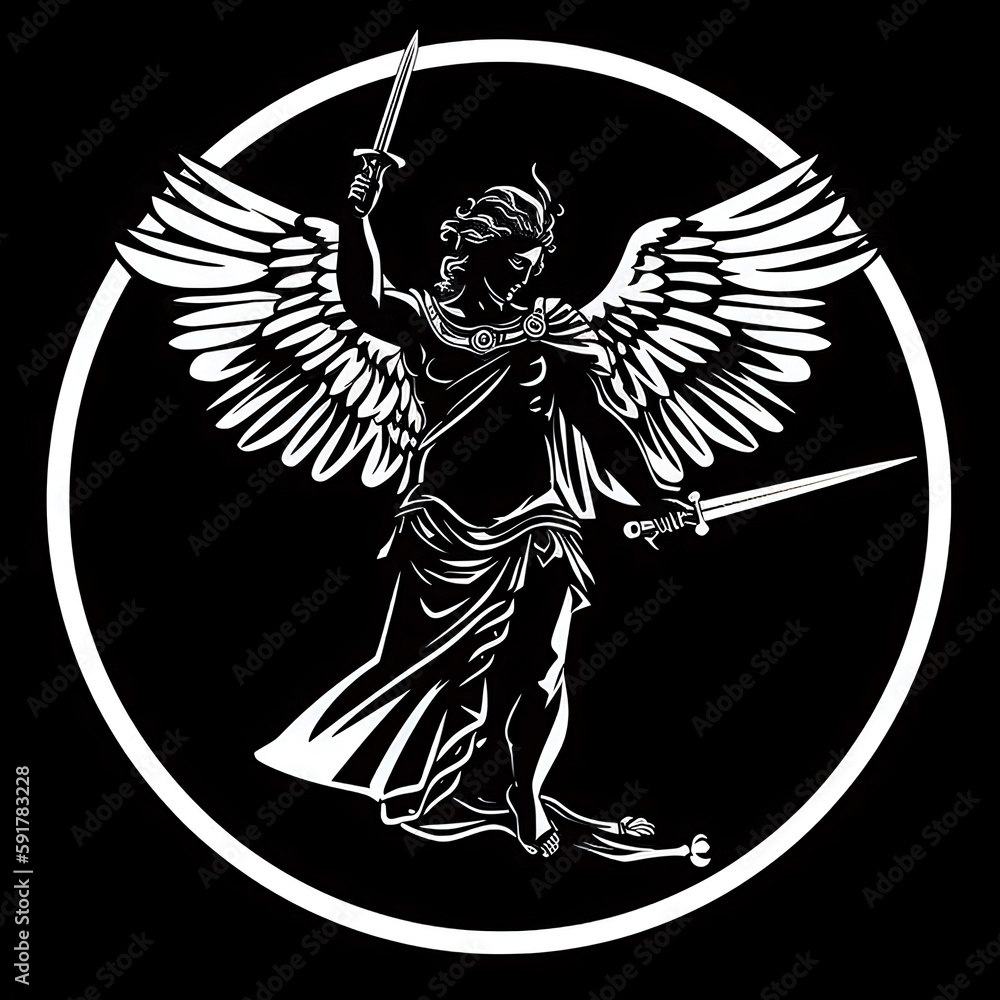 St. Michael the Archangel Illustration. Archangle Saint Michael ...