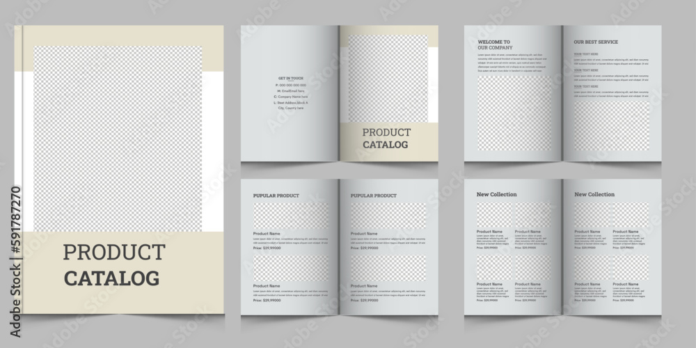 modern a4 Product catalogue design template and company business ...