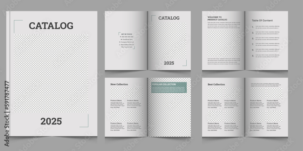 modern a4 Product catalogue design template and company business ...