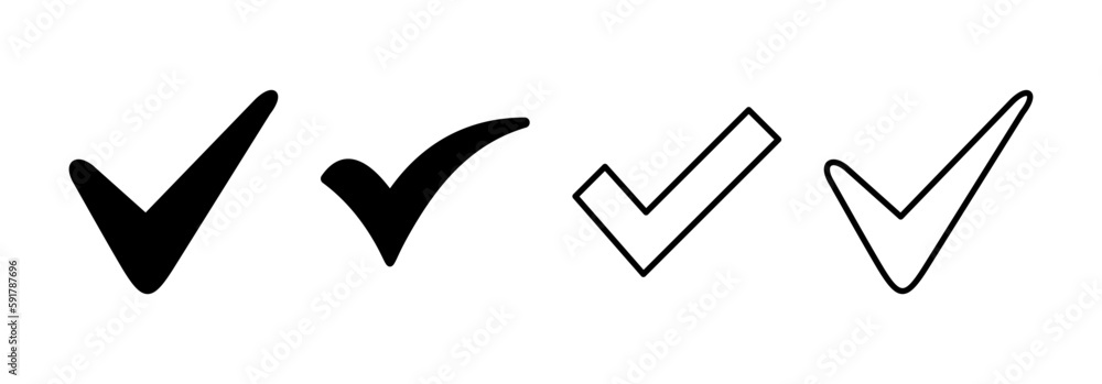 Vecteur Stock Check mark icon vector for web and mobile app. Tick mark ...