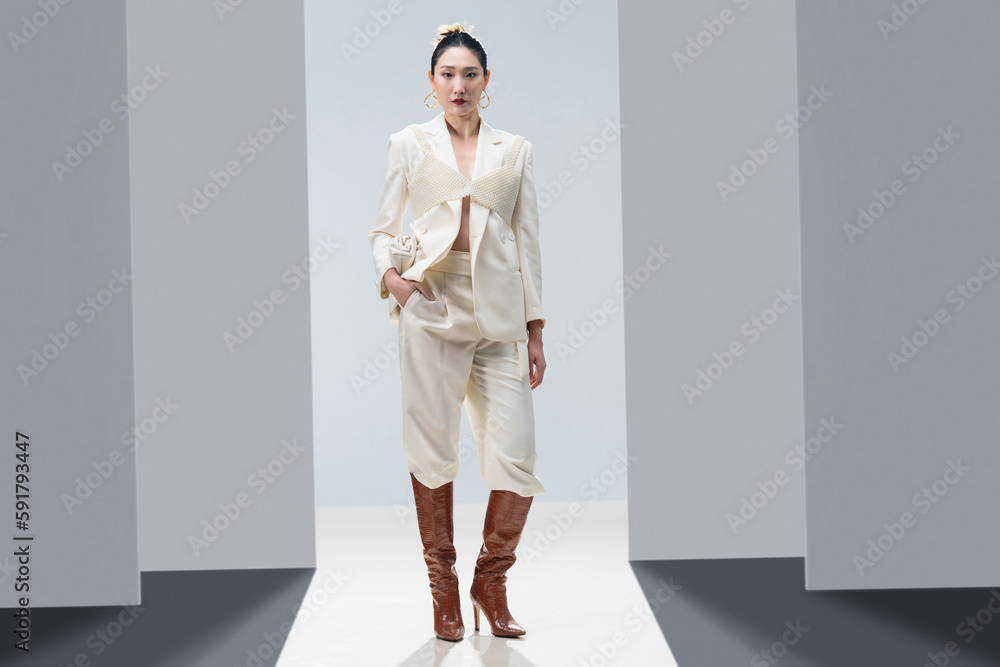 Fashion models on fashion runways Stock Photo | Adobe Stock