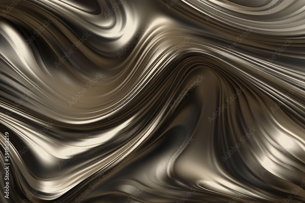 Background. Abstract metallic background with smooth lines and waves in ...