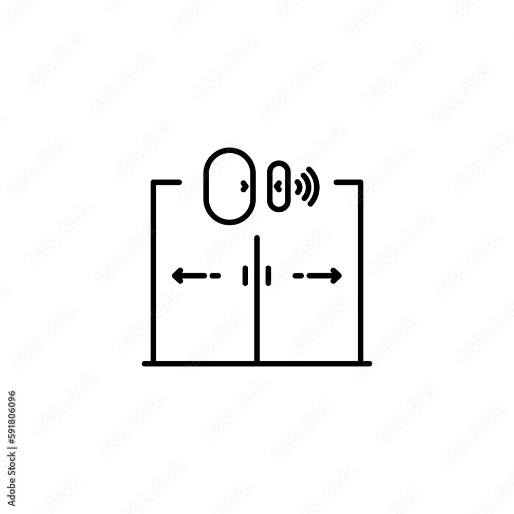 door sensor icon for app web logo banner poster icon - SVG File Stock ...