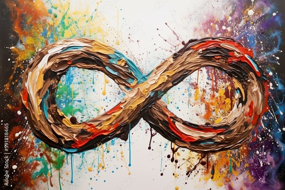 Infinity Symbol Öl Painting Stock Illustration | Adobe Stock