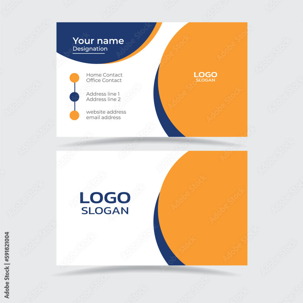 corporate business card template design, identity card template design ...