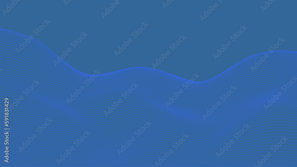 Dark background Blue Grey wave lines. Flowing blue waves design ...
