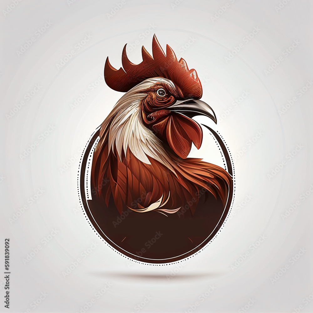 logo designs of rooster head. hen illustration. chicken logos. logo of ...