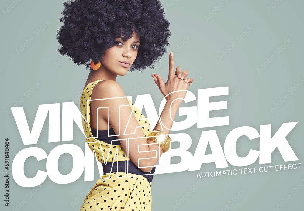 Text cut or outlined knock out effect Stock Template | Adobe Stock