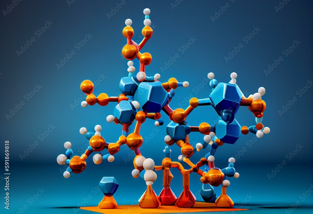 Molecular structure of chemical compounds and organic chemistry concept ...