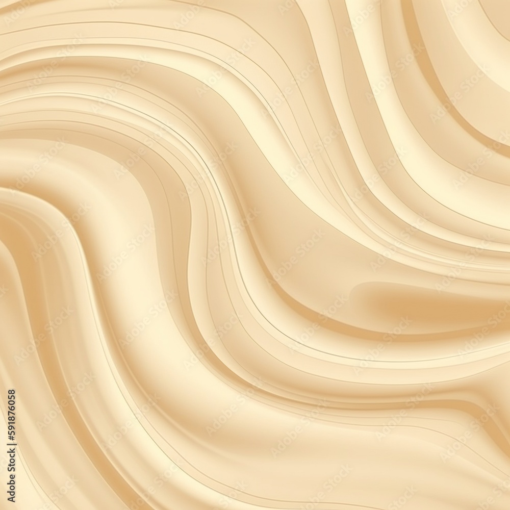 Sanfte Wogen der Eleganz: Abstrakte beige Wellenstruktur, fließende ...