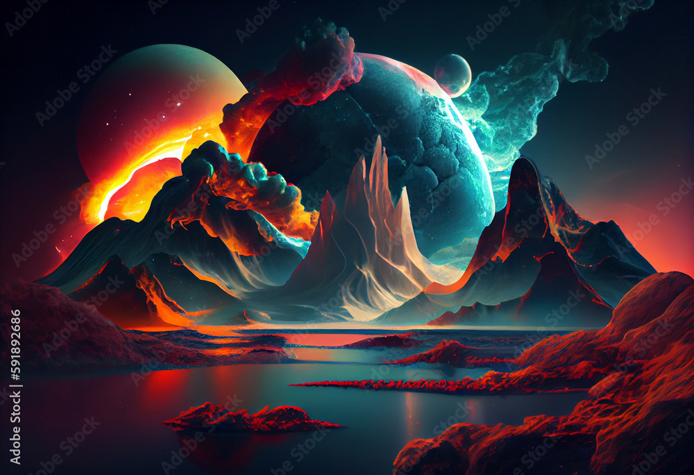 Beautiful abstract, surrealist Exoplanets and the search for ...