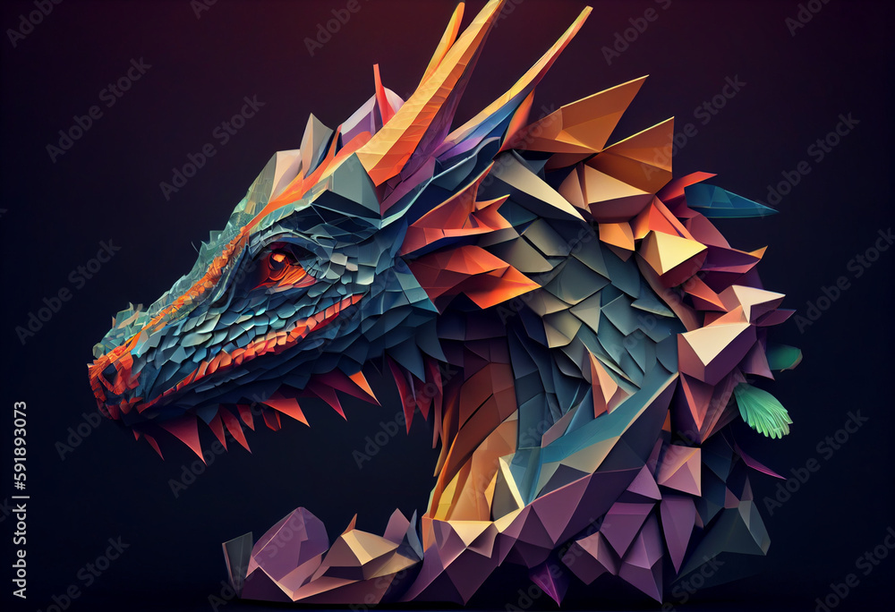 A complex, multi-layered pattern of interlocking shapes that resembles ...