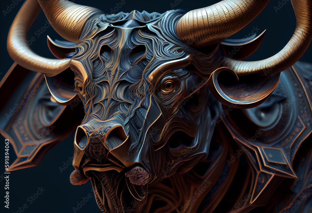 A complex, multi-layered pattern of interlocking shapes that resembles ...