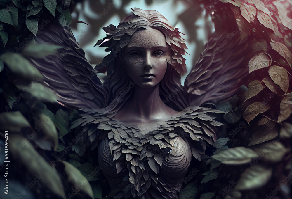 Beautiful surreal geometric Angel concept, contemporary colors and mood ...