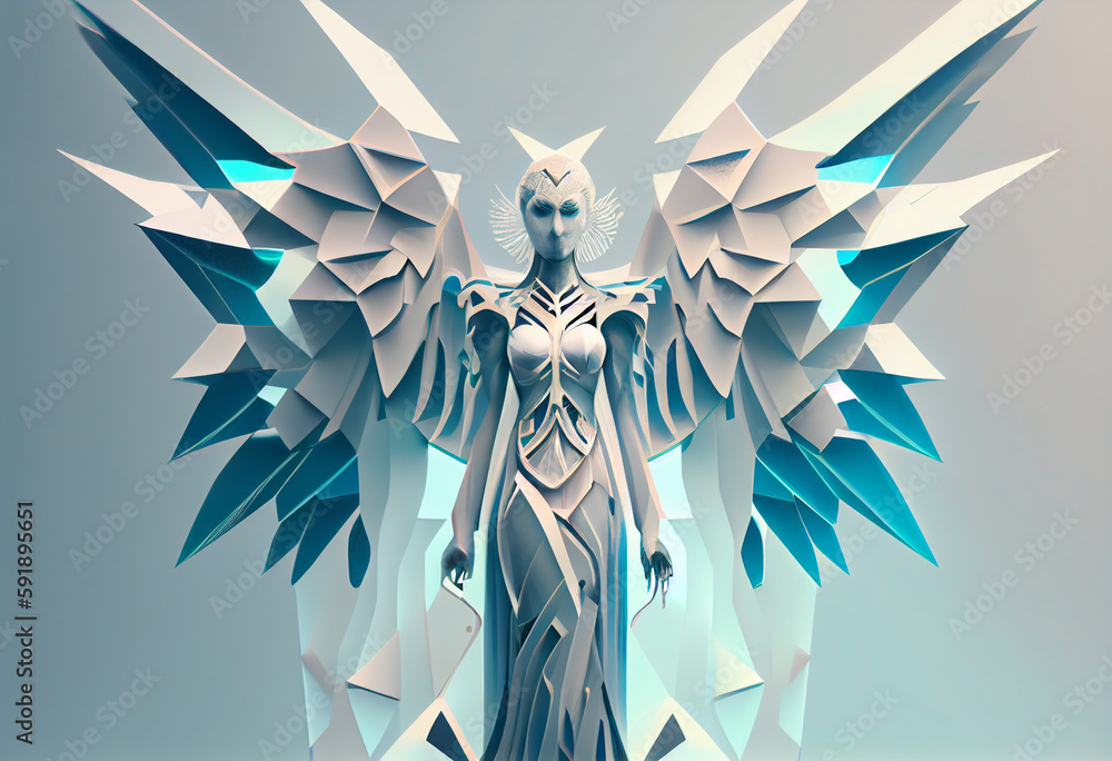 Beautiful surreal Angel concept, contemporary colors and mood social ...