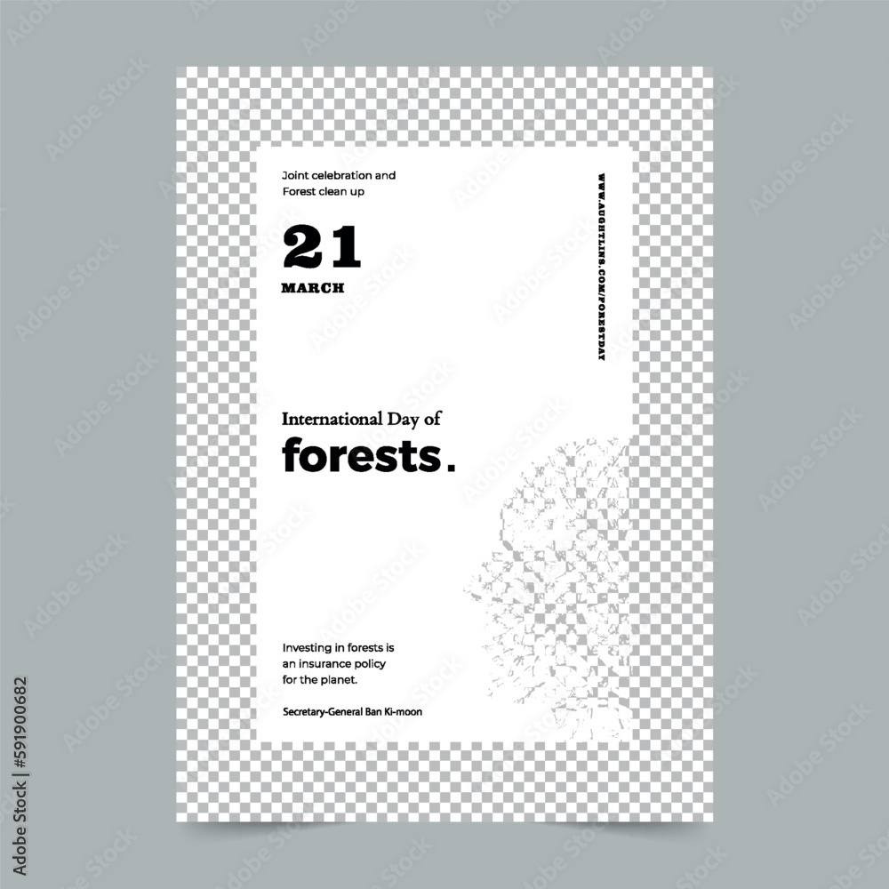 Forests Day Flyer Template. A clean, modern, and high-quality design of ...