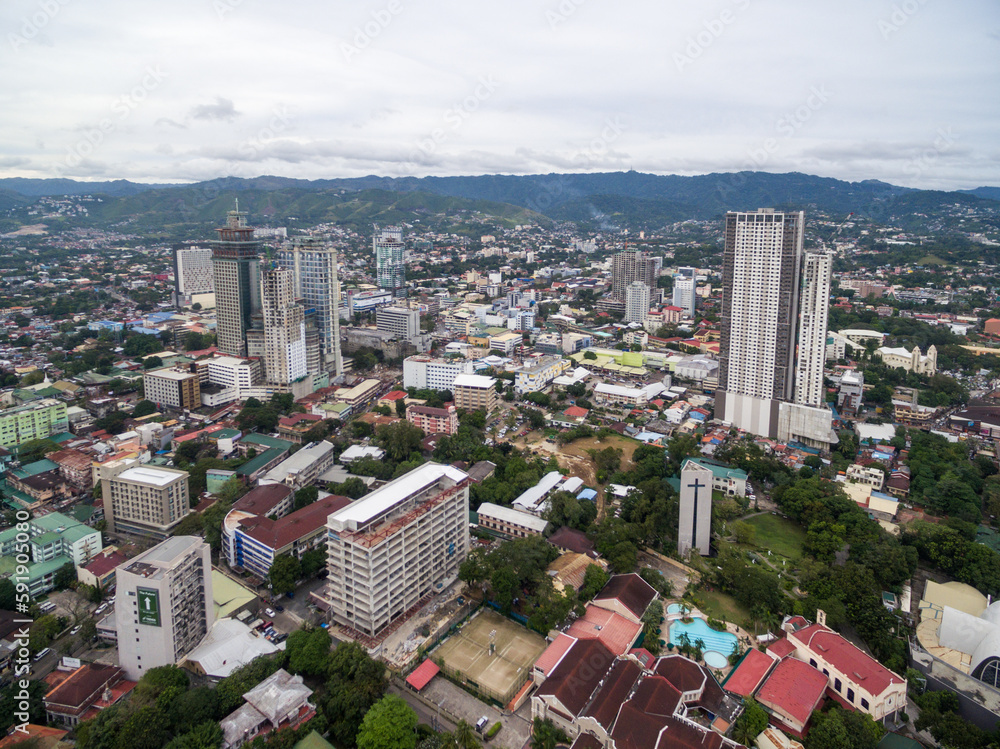 Cebu City Cityscape with Skyscraper and Local Architecture. Province of ...