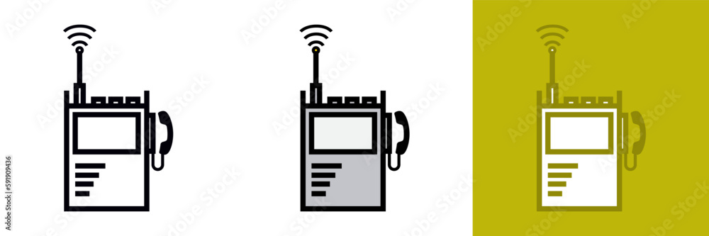 Military Radio Communication Icon, This icon represents military radio ...