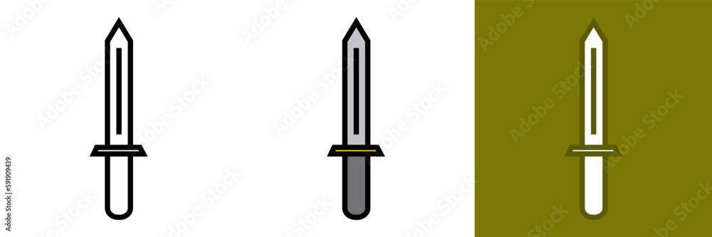 Military Knife Icon, The military knife icon is often used in designs ...