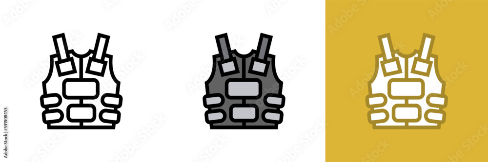 Military Armor Icon, This icon represents military armor, a type of ...