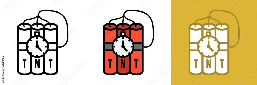 Military TNT Dynamite Bomb Icon, The TNT dynamite bomb icon can ...