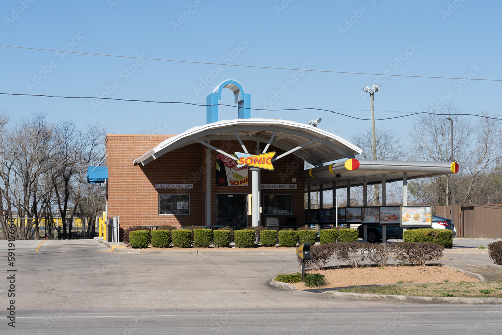 Houston, Texas, USA - March 13, 2022: A Sonic restaurant in Houston ...