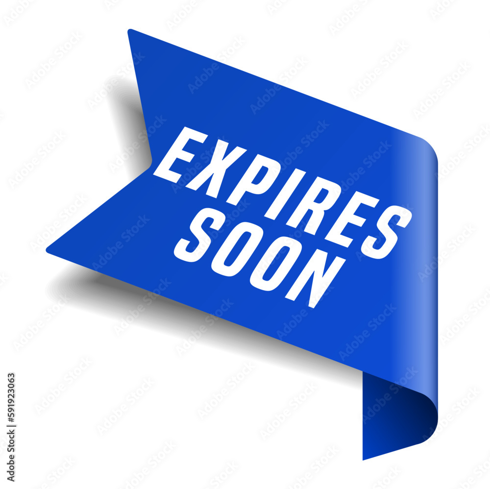 Colorful vector flat design banner expires soon. This sign is well ...
